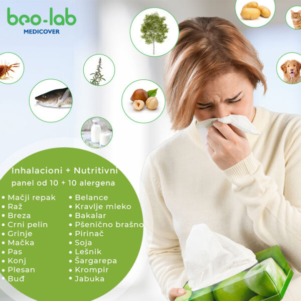 Analiza Inhalacioni i nutritivni alergeni (10+10) | Poruči onlajn | Beo-lab