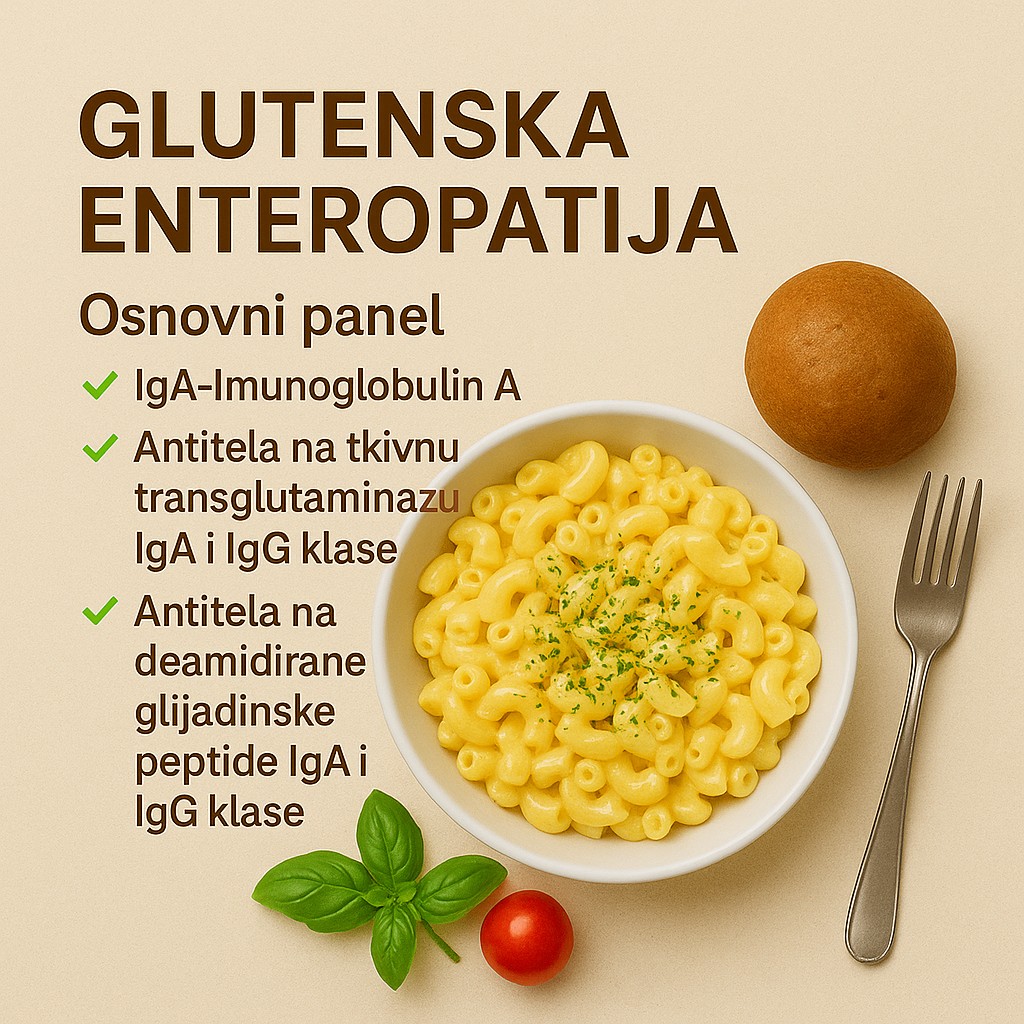 Analiza Glutenska enteropatija (Celijakija)- Osnovni panel | Poruči ...